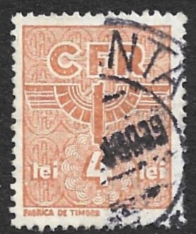 ROMANIA 1939 4L CFR Railway Fees Revenue Bft.5 VFU | Europe - Romania ...