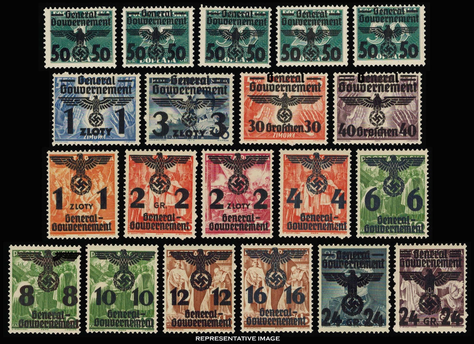 Poland Scott N30-N55 Mint never hinged. | Europe - Poland, Occupation ...