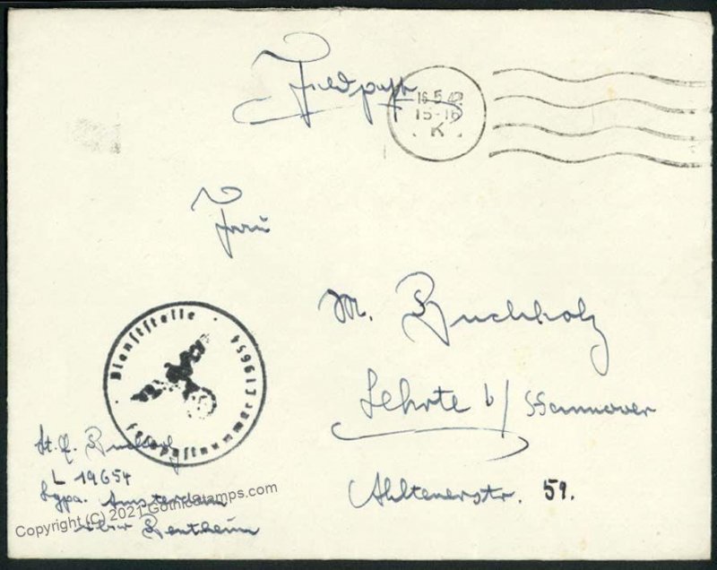 3rd Reich WWII Luftwaffe Fighter Squadron 1 Feldpost G37133 | Worldwide ...