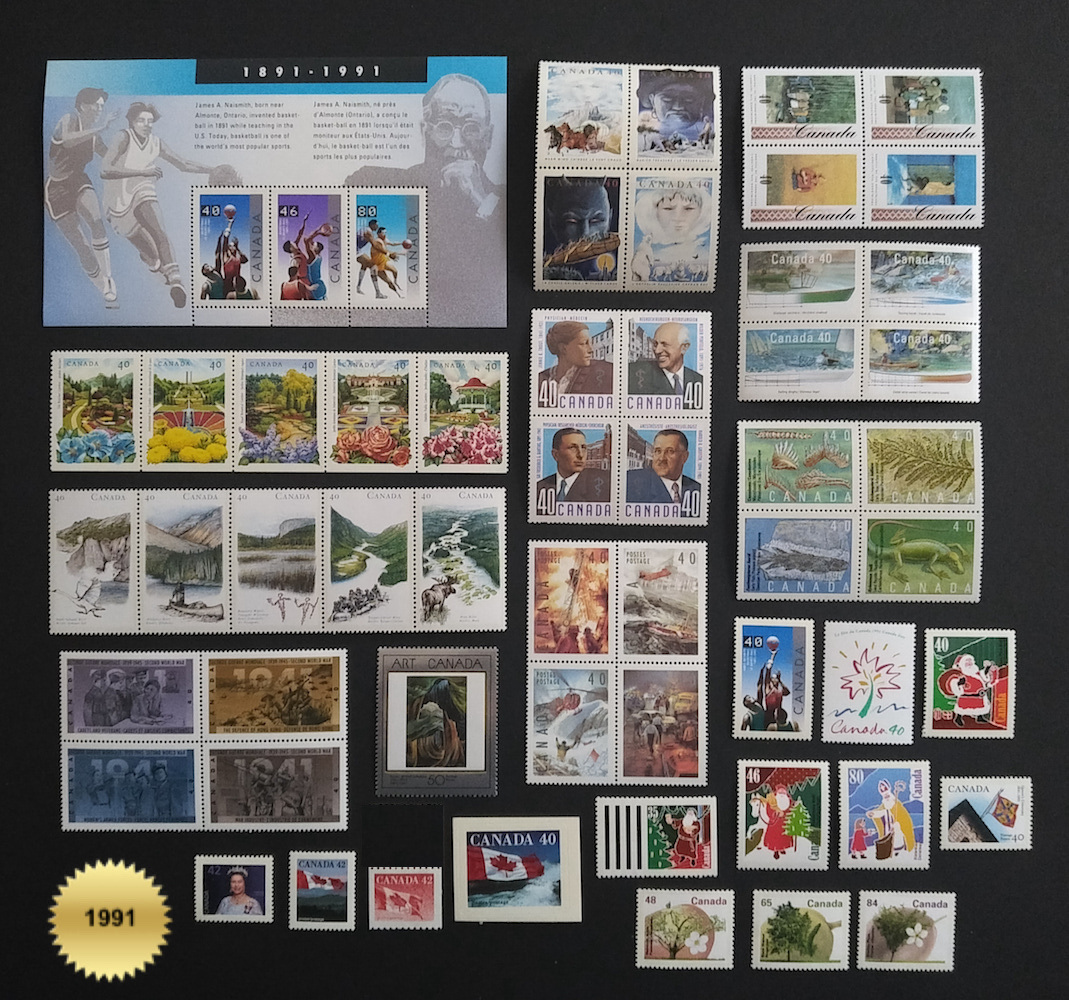 Canada 1193|1394 (1991) Year Set Complete VF MNH | Canada, General ...