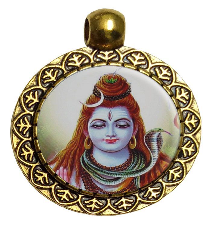 India Irrigation Stamp + Hindu God Lord Shiva Pendant Chain Locket (L ...
