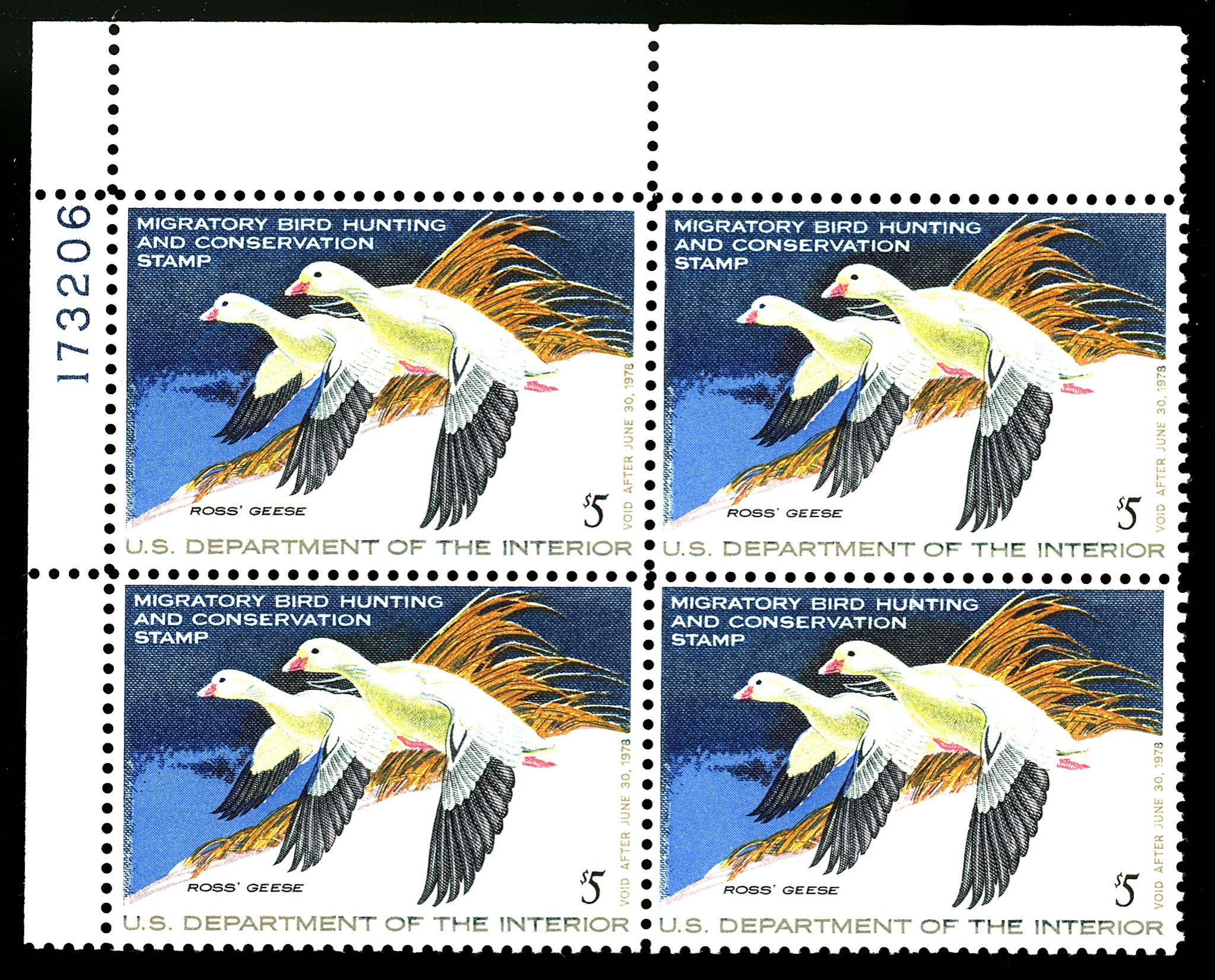 U.S. #Rw44 Mint PL# Block of 4 OG NH | United States, Duck Stamps ...