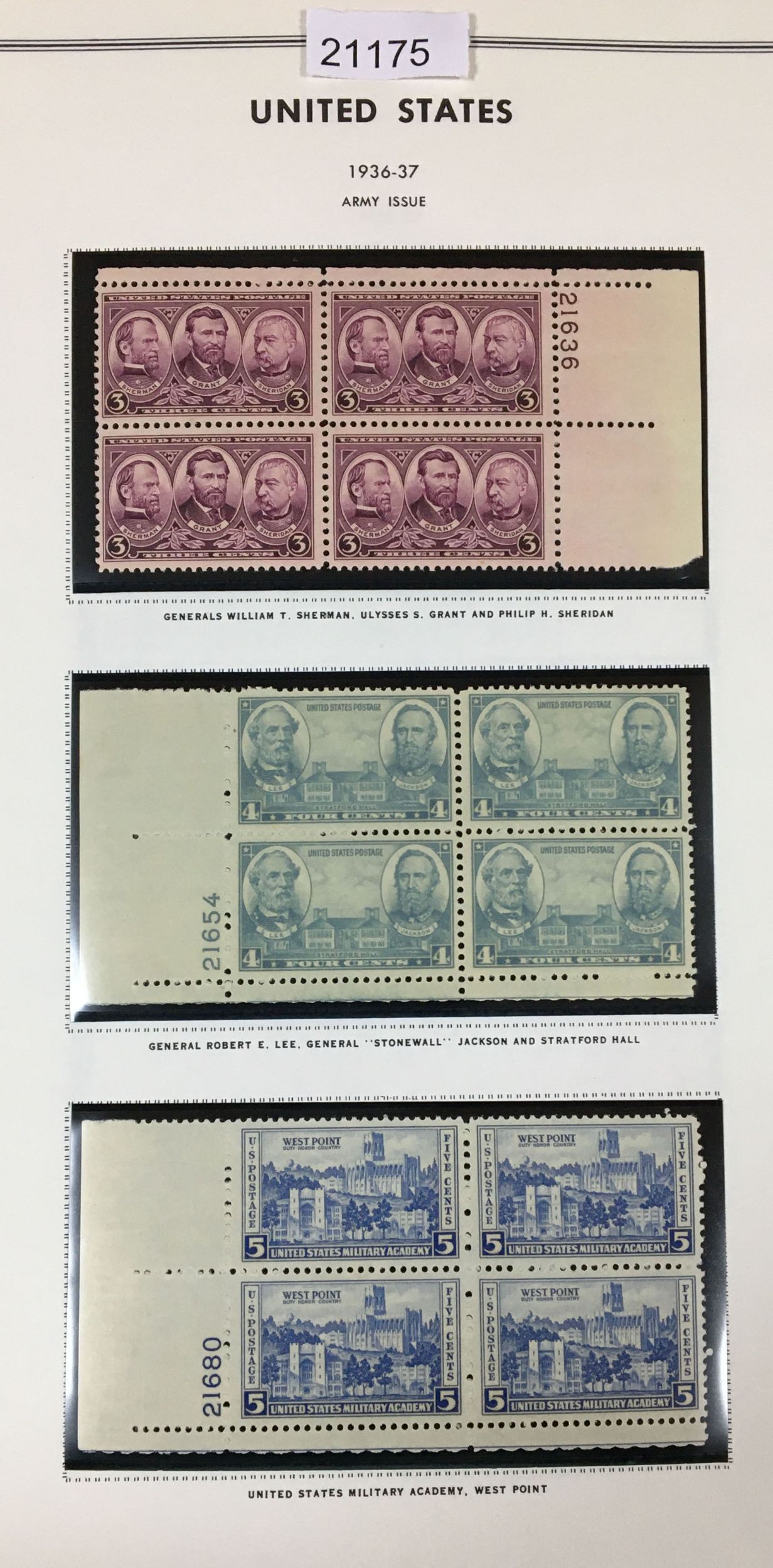 US Stamps 1936-1937 Mint OG NH Collection LOT #21175 | United States ...