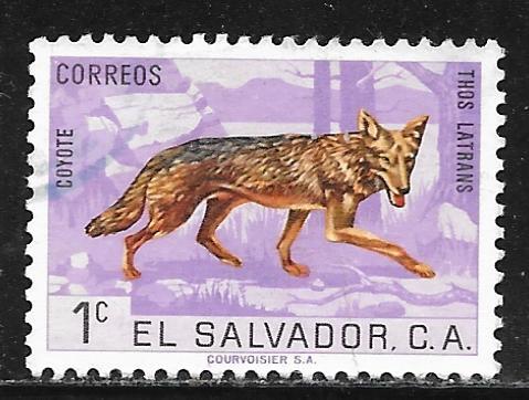 El Salvador 738: 1c Coyote (Canis latrans), used, F-VF | Central ...