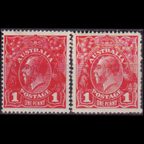 AUSTRALIA 1914 - Scott# 21-21a King GV 1p LH | Australia & Oceania ...
