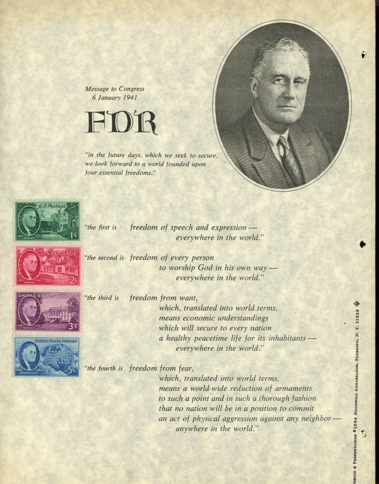 Franklin D Roosevelt US President Memorabilia Collection Stamps ...