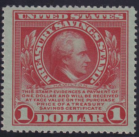 US TS1 Savings Stamps NH VF Large Margins - New PFC - So Rare Its ...
