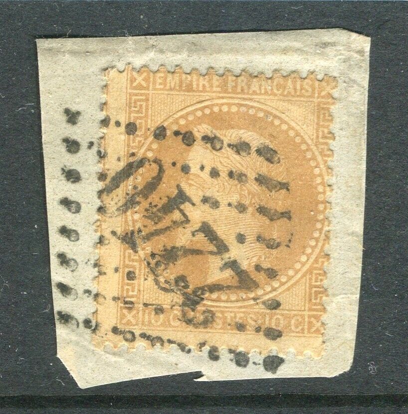 FRANCE; 1860s early classic Napoleon 10c. used value POSTMARK PIECE ...
