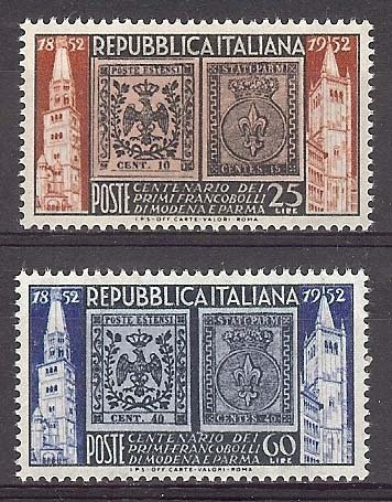 1952 - ITALY - Cent. of the 1st stamps Modena and Parma- SC# 602-603 ...