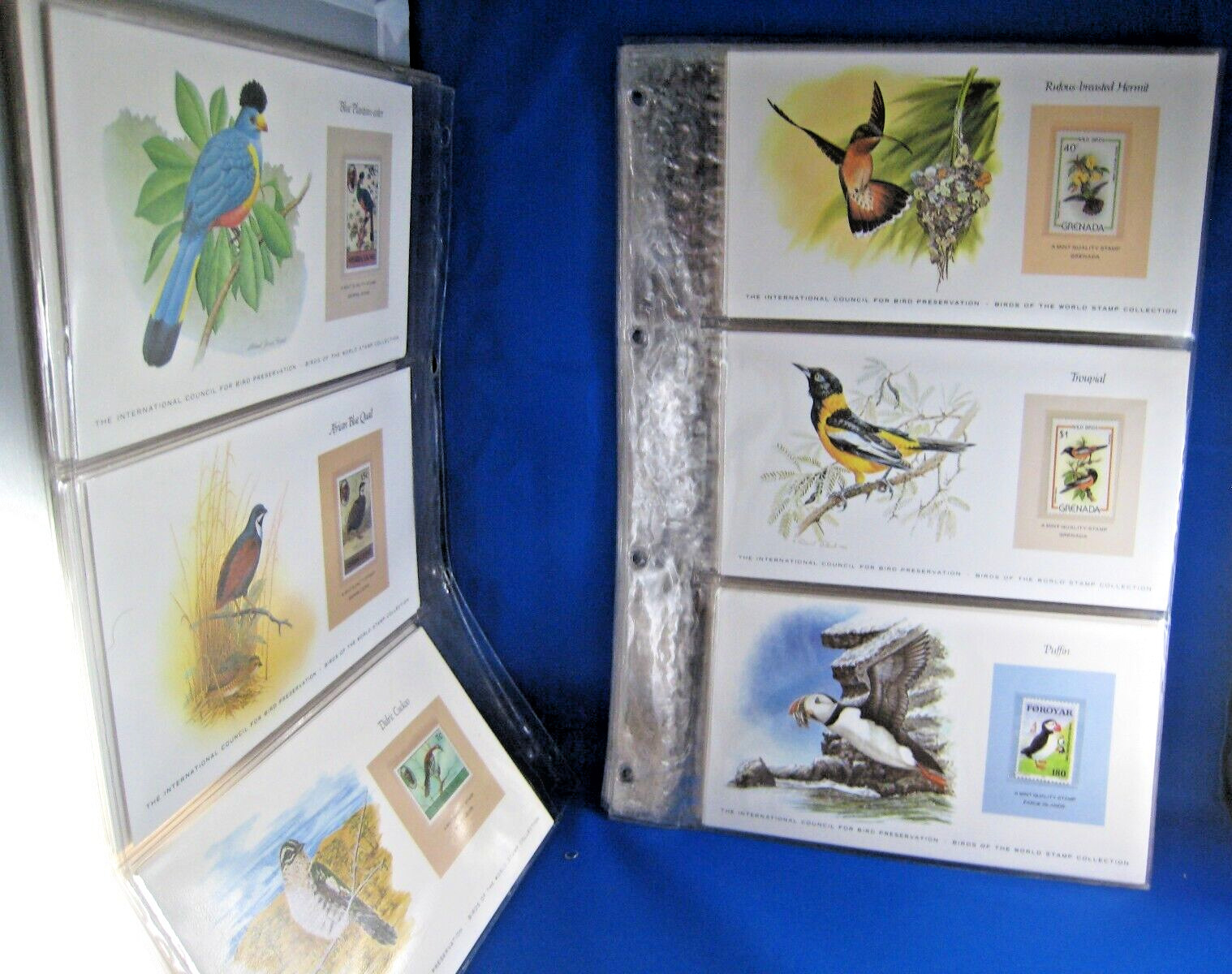 Birds of the World Stamp Collection on Cached Cards - LOT of 84 (Js ...