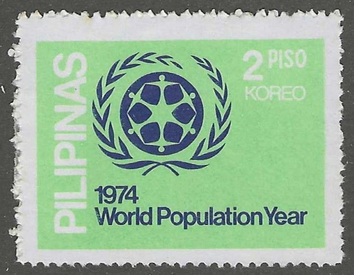 Philippines, stamp, Scott#1238, mint, hinged, 2piso, World Population ...