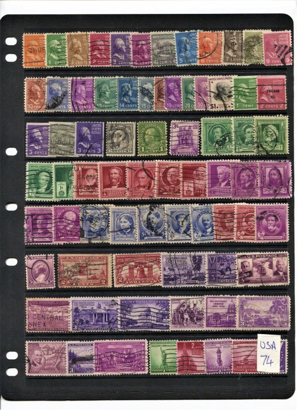 STAMP STATION PERTH United States #74 Early stamps Used - Unchecked ...