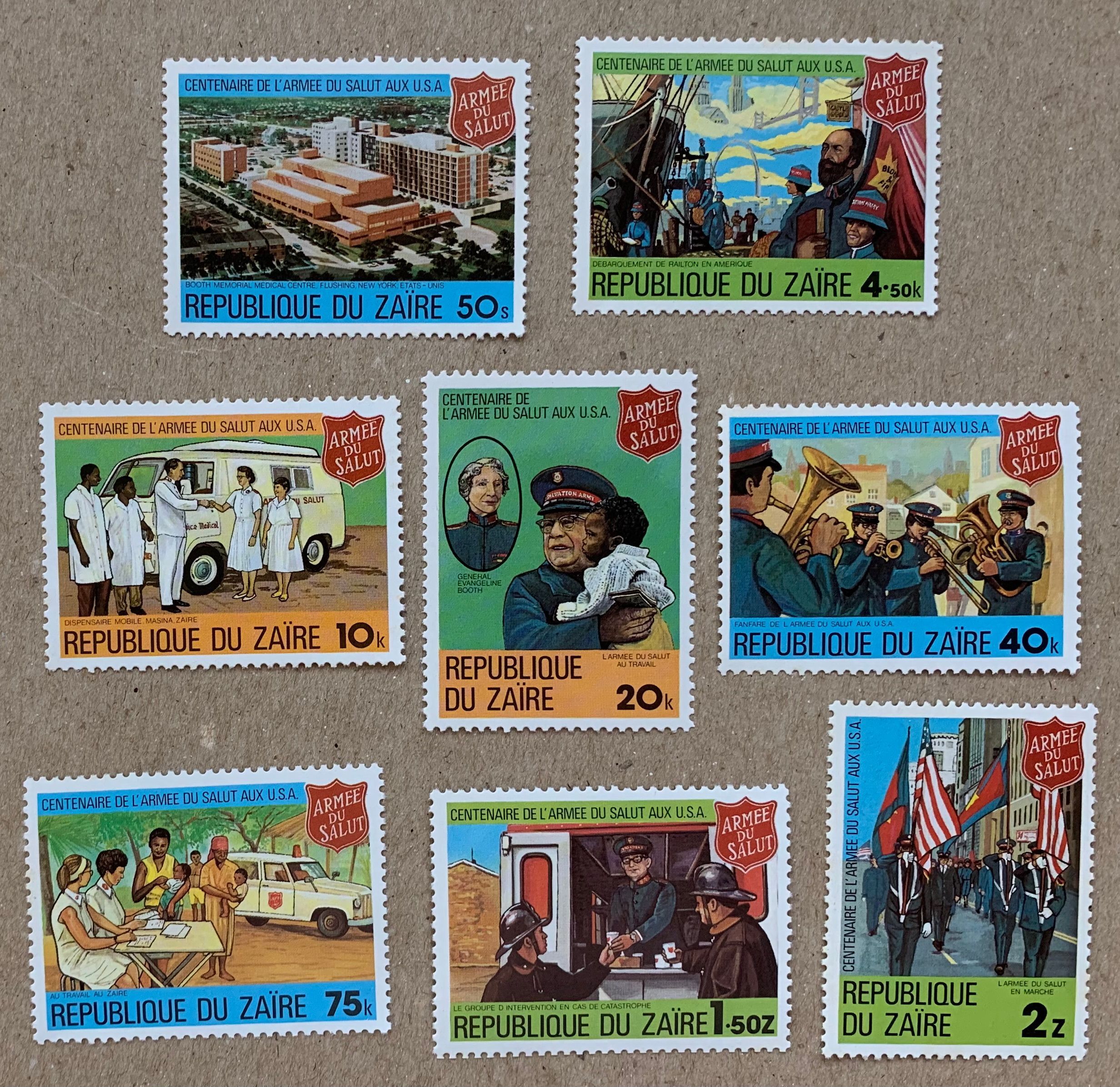 Zaire 1980 Salvation Army, MNH. SEE NOTE. Scott 960-967, CV $4.60 ...