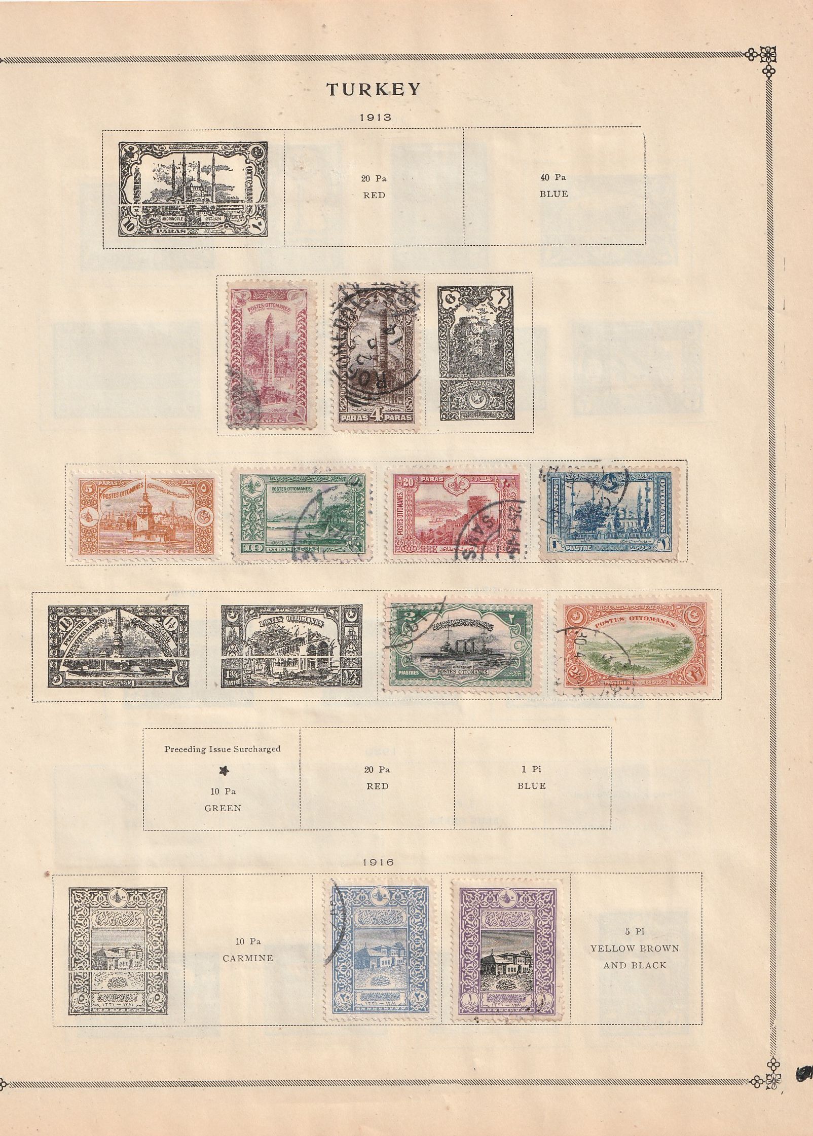 Turkey Collection A - 5 Scans - All the stamps are in the scans ...