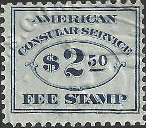 # RK5 USED Embossed Cancel | United States, Revenues - Consular Service ...