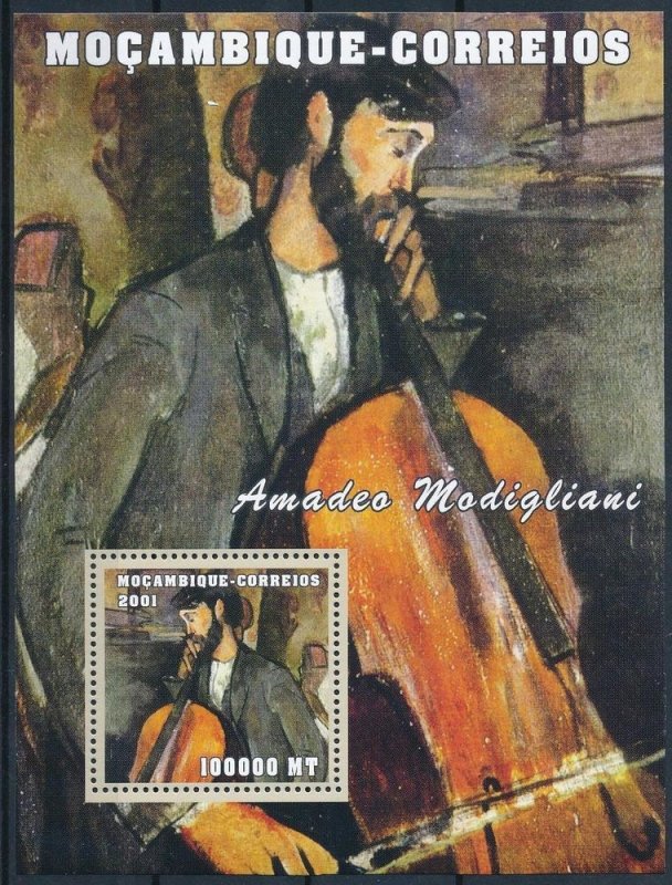 Mozambique 2001 Sheet ART Paintings Modigliani | Africa - Mozambique ...
