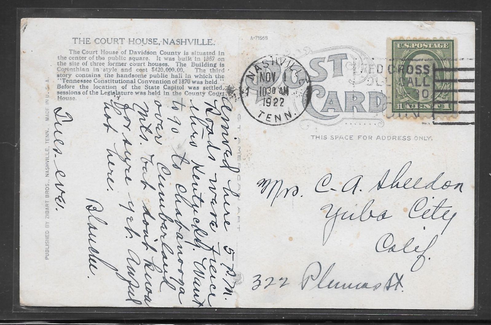 #331,374 ? on Nashville Tenn, NOV/1/1922 Cover (1599) | United States ...