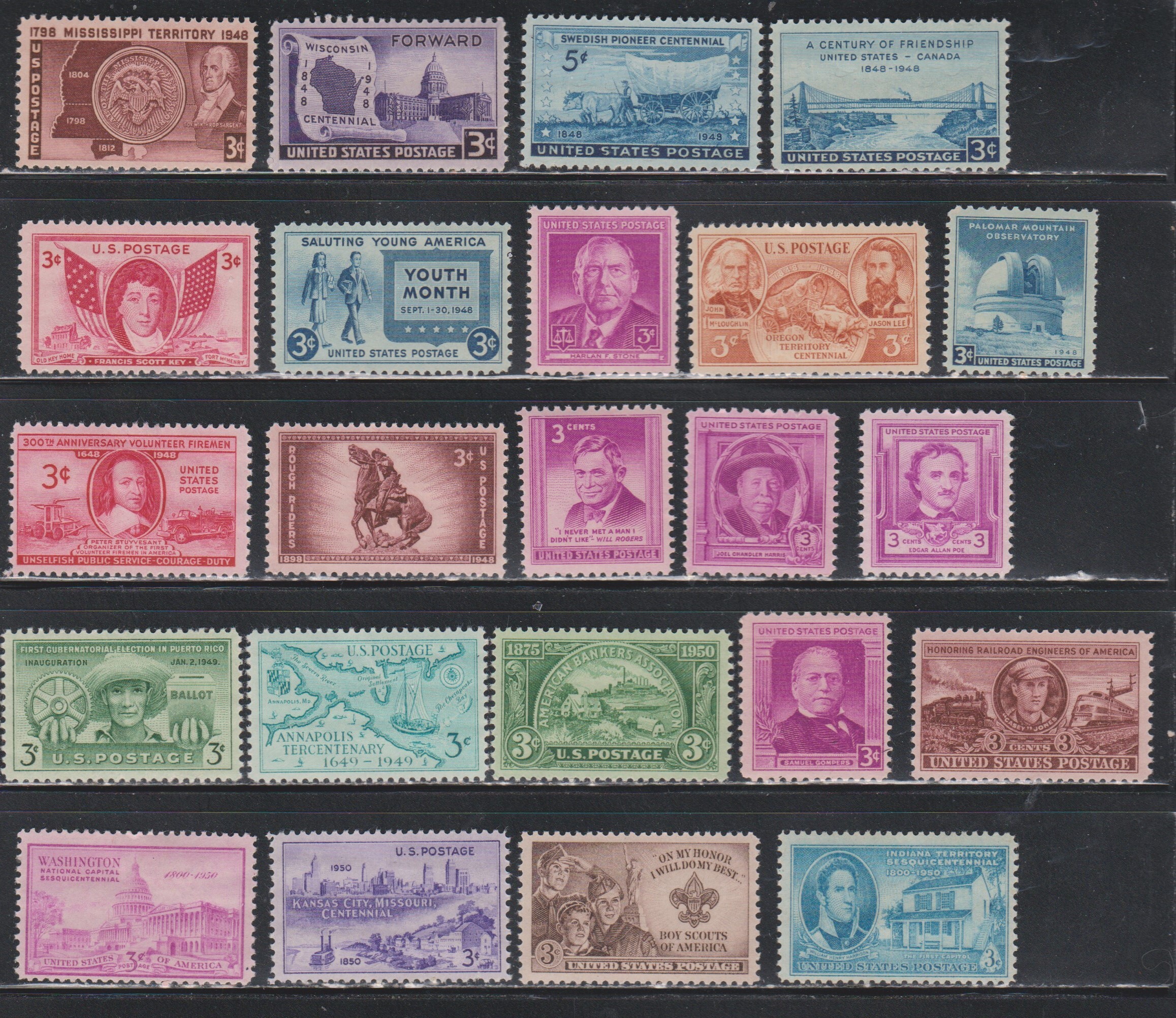 U.S. of America Postal Stamps #955/996 Range from/to | United States ...