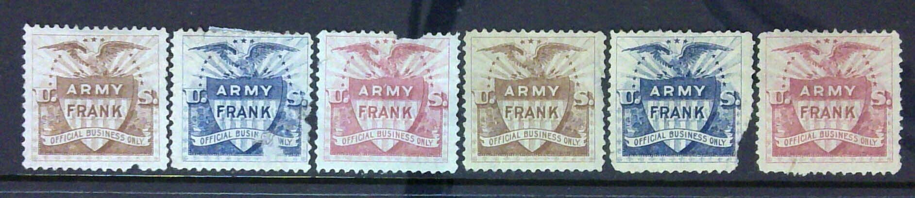 Army Frank Cinderella "Official Business Only" - Variations of Three ...