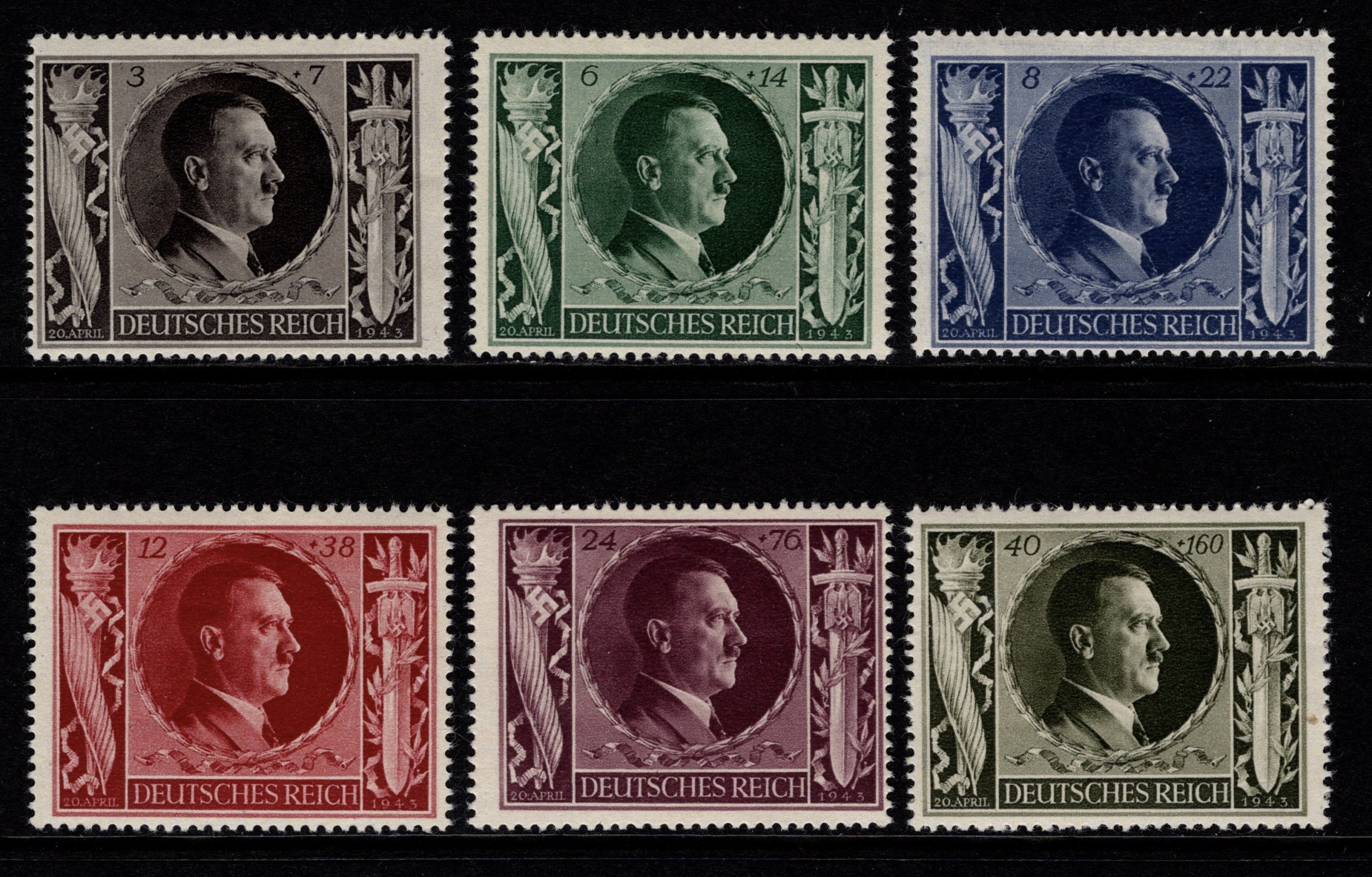 Germany 1943 Hitler 54th Birthday & Culture Fund, Set [Unused] | Europe ...
