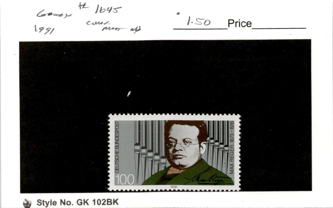 Germany, Postage Stamp, #1645 Mint NH, 1991 Max Regar (AC) | Europe ...