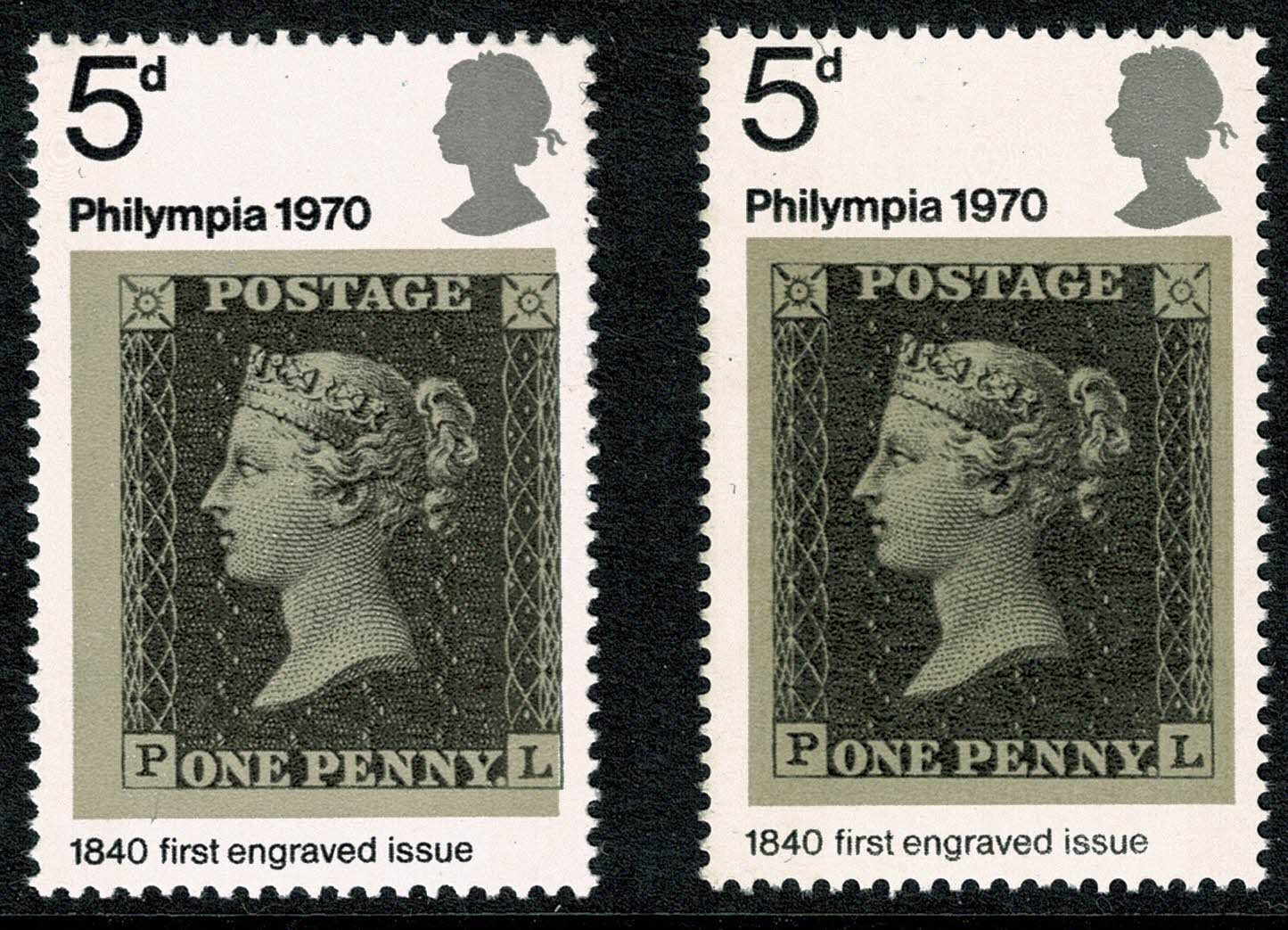 GB 1970 Philympia 5d. SHIFT OF GREY BLACK to right. SG 835 var | Great ...