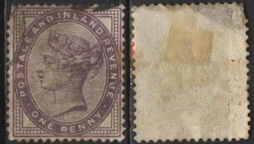 Great Britain 89 (used) 1p Queen Victoria, lilac (1881) | Great Britain ...