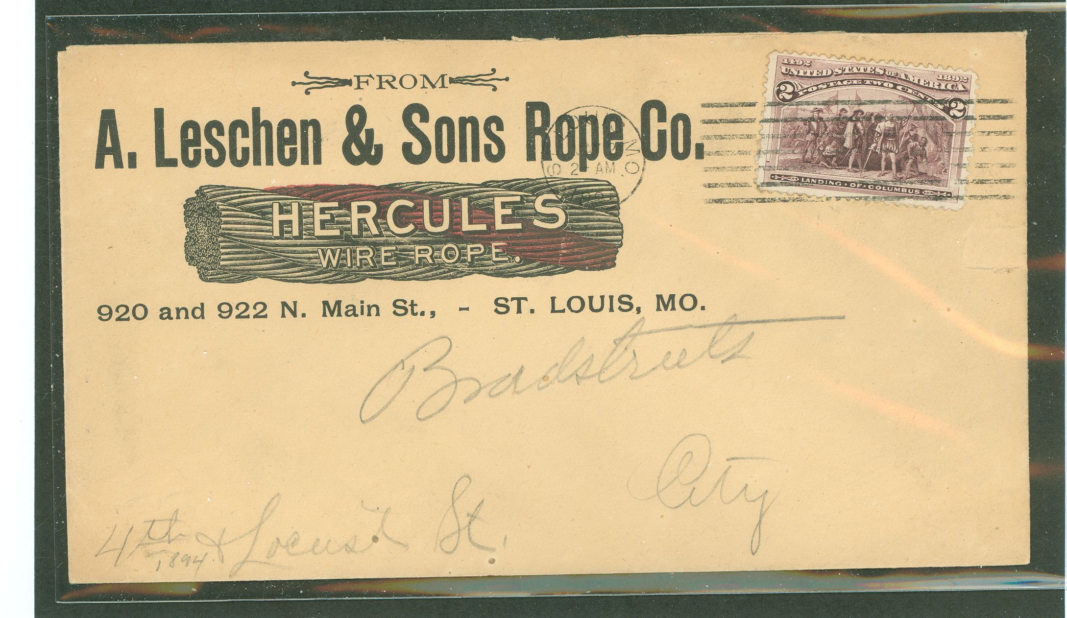 US 231 1894 2c Columbian commemorative franked this Illustrated ...