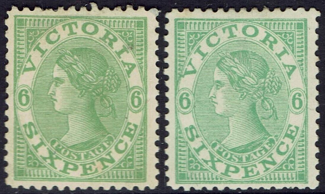 Victoria 1905 QV Postage 6d 2 Shades WMK Crown/a Perf 12½ | Australia ...