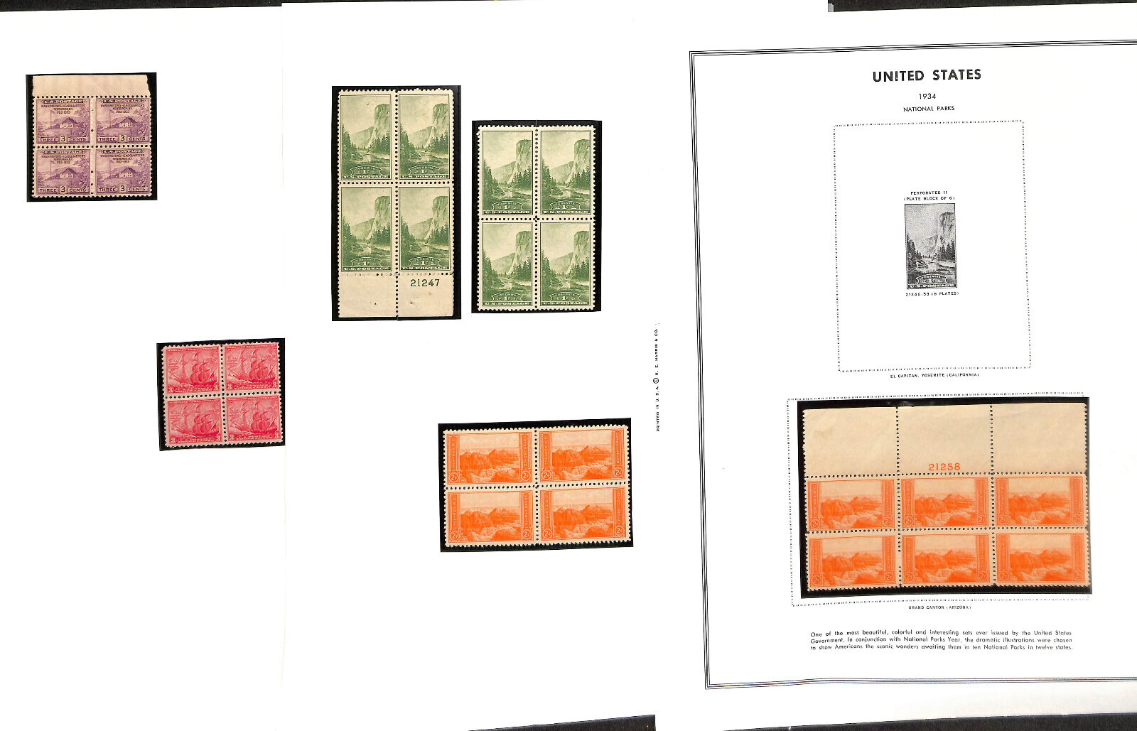United States Stamp Collection in Harris Plate Block Album, 1901-1976 ...