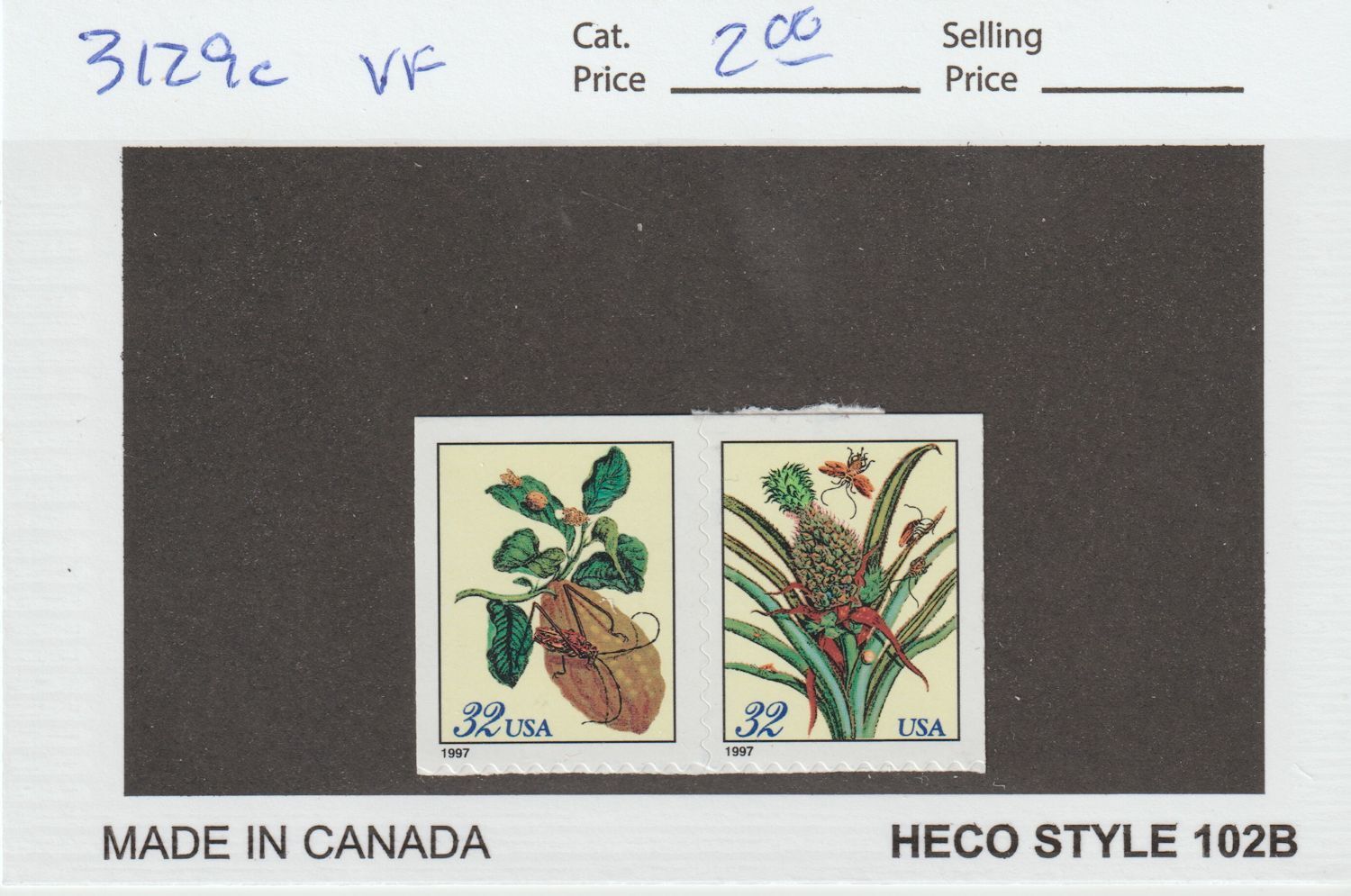 Scott# 3129c 1997 32c Merian Botanical Prints VF MNH Pair | United ...