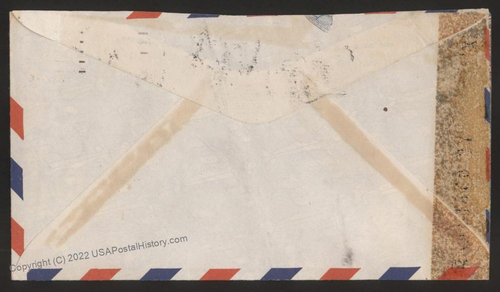 Hawaii USA 1944 WWII Censor Territorial Clipper Airmail DC10 20c Cover ...