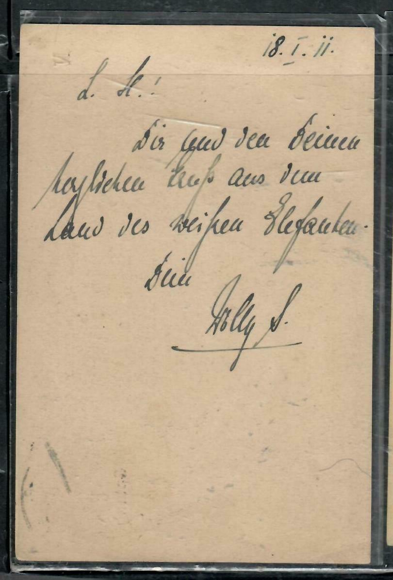 Thailand (P1312Bb) Rama 6 STG Revalued PSC to Germany, Back Scan Added ...