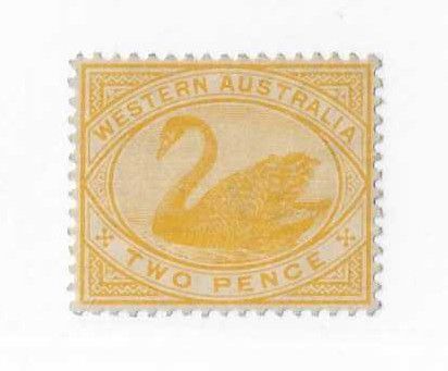 Western Australia Sc #74 2p yellow OG VF | Australia & Oceania ...