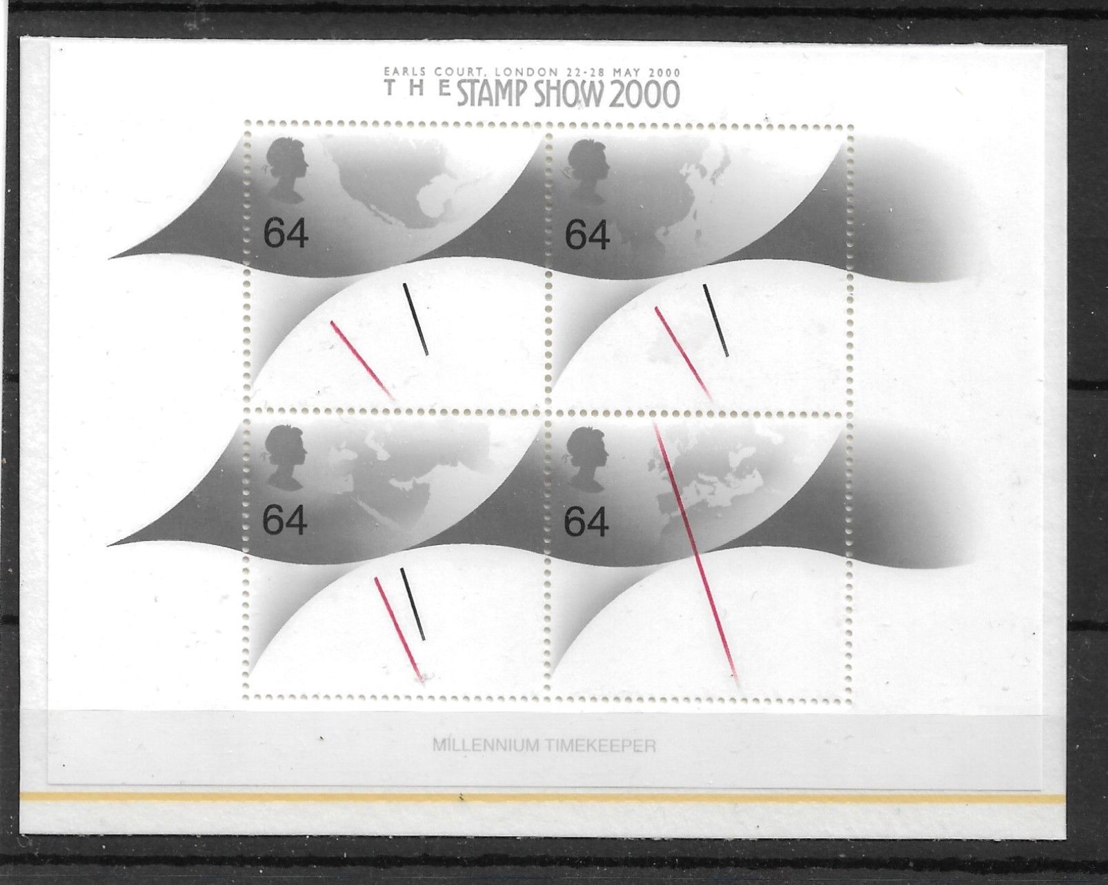 Great Britain 2000 Timekeepers Miniature Sheet With Stamp Show ...