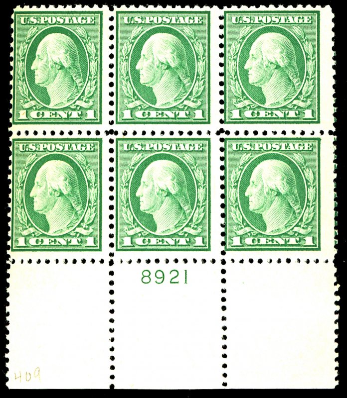 U.S. #498 Mint PL# Block of 6 OG HR | United States, General Issue ...