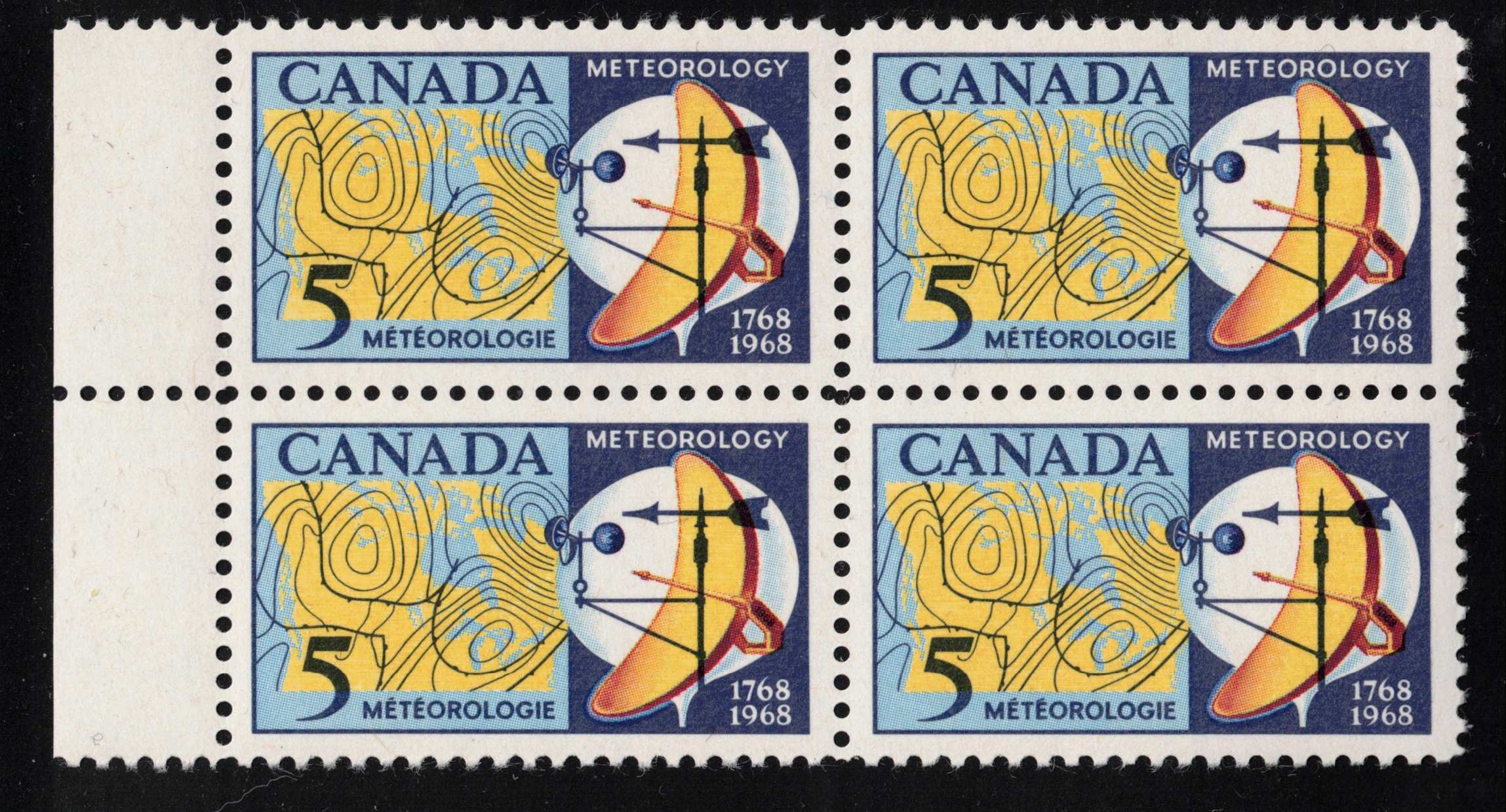 Canada - Meteorology SC479 Mint Block NH | Canada, General Issue Stamp ...