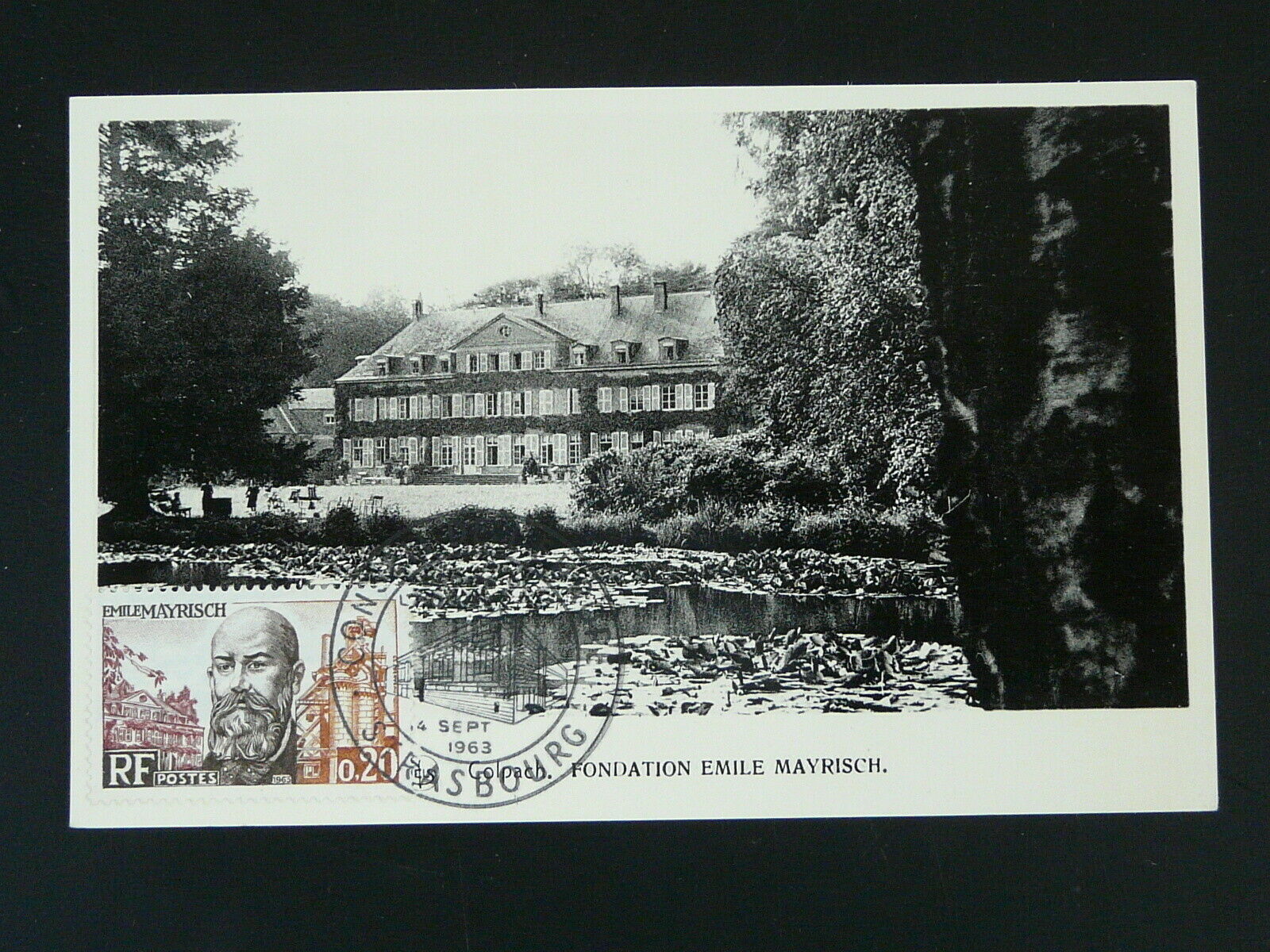 history of Luxembourg Foundation Emile Mayrisch maximum card 1963 ...