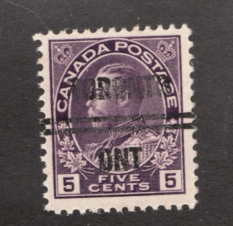 #112xx Canada 1922 precancel 5 Cent precancel stamp MNH - Fine / HipStamp