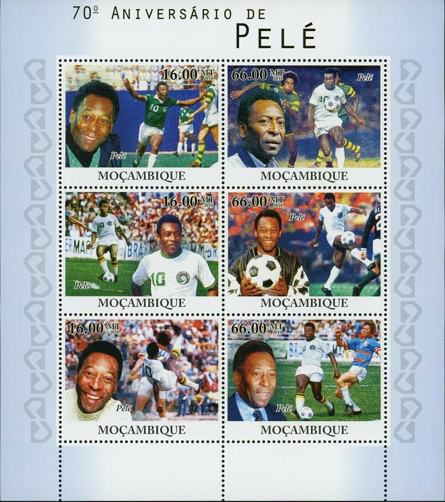 Pele Stamp Soccer Sport Brazil Team Historical Figure S/S MNH #4151 ...