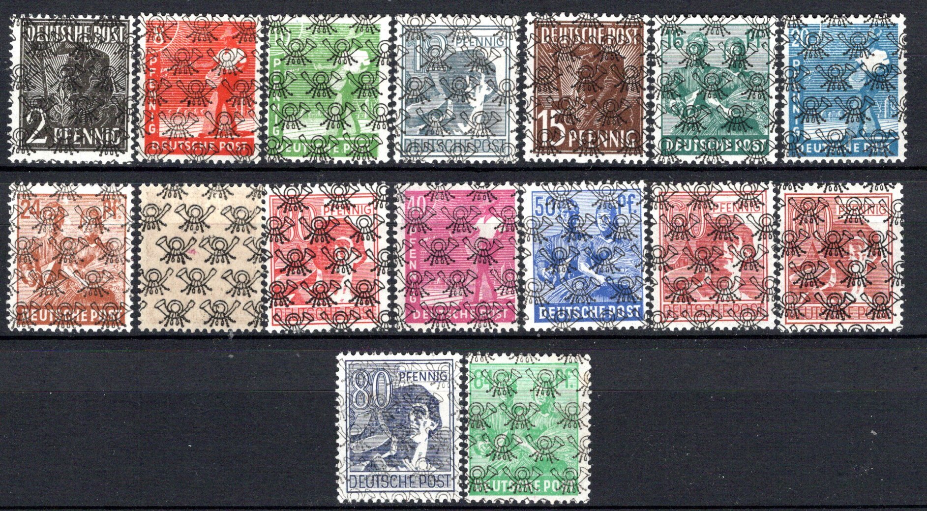 Germany Deutsche Post Scott # 617 - 633, mint nh, w/o # 618, incl ...