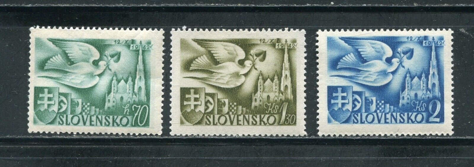 Slovakia 74-76 European Postal Congress Stamp Set MH 1942 | Europe ...