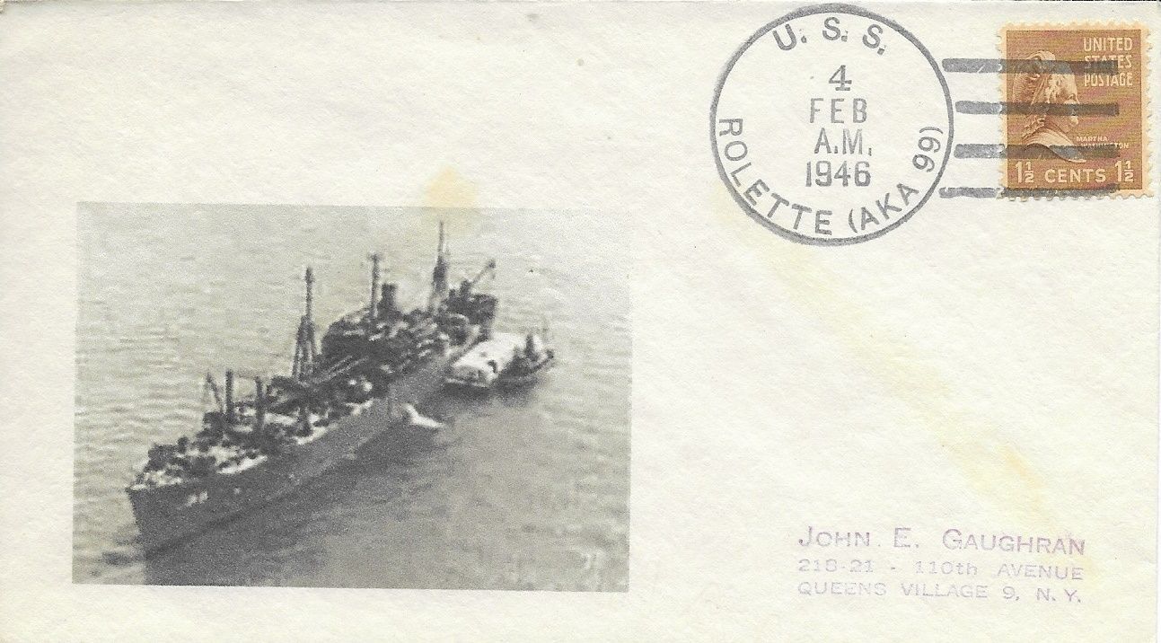 4 Feb 1946 Naval Cover, USS Rolette AKA-99 | United States, General ...