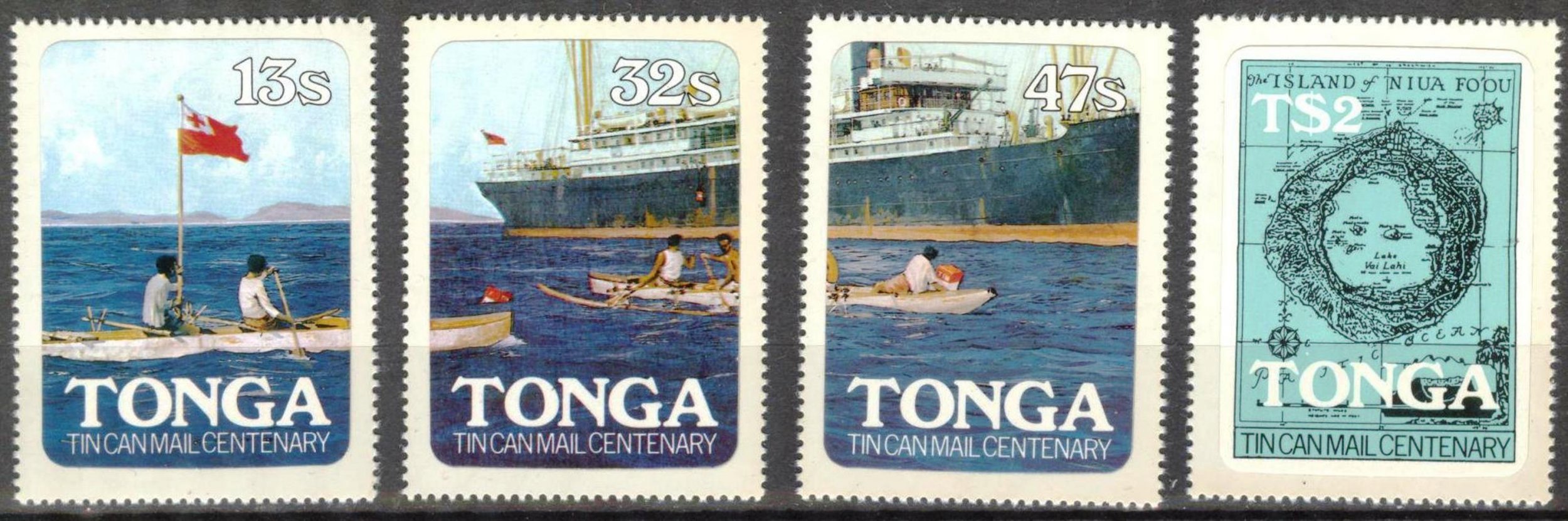 Tonga 1982 Ships Tin Cans Post Maps set of 4 MNH | Australia & Oceania ...