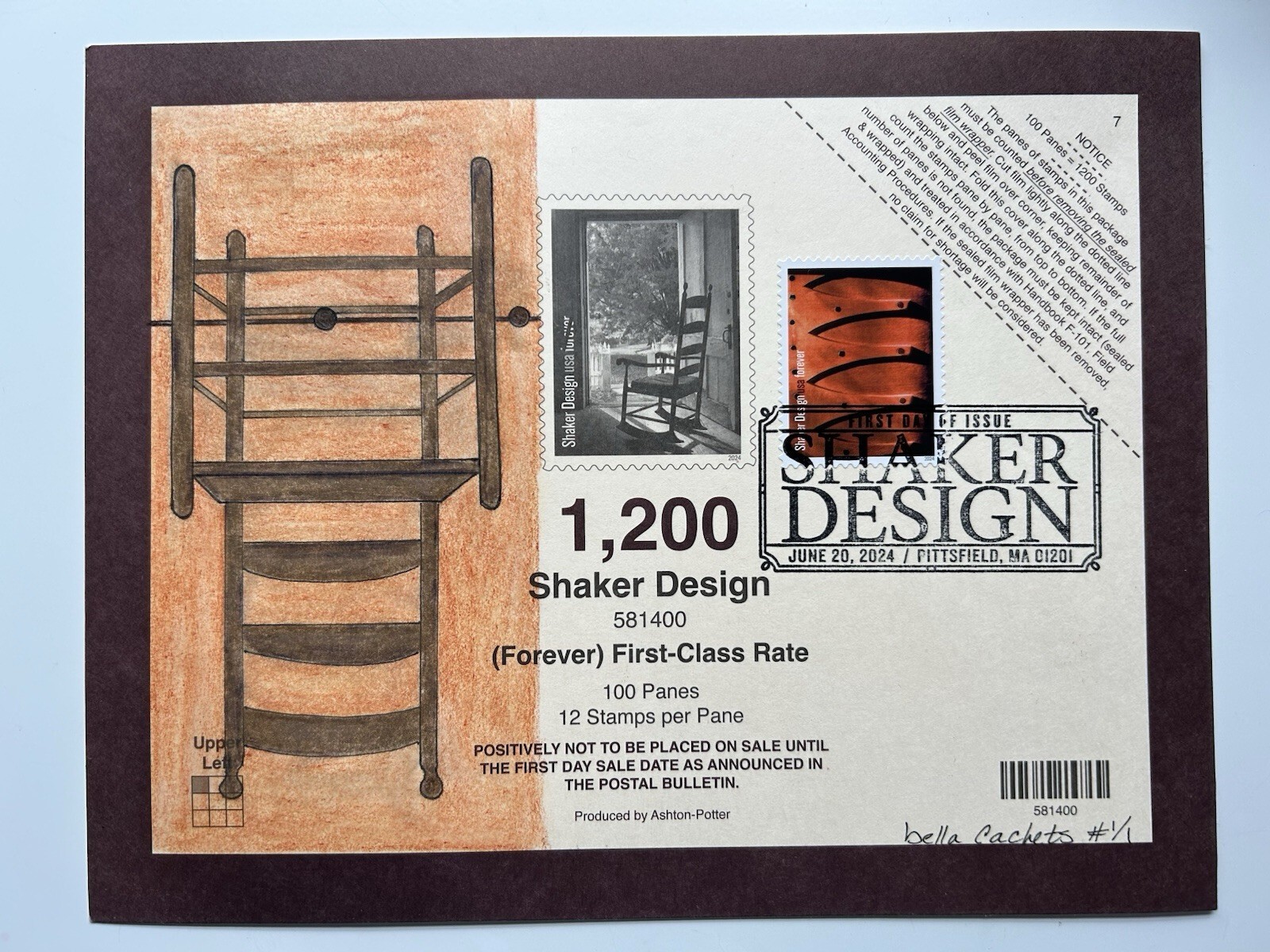 2025 Shaker Design FDC Hand Drawn Deck Card Chair Storage Hanging ...