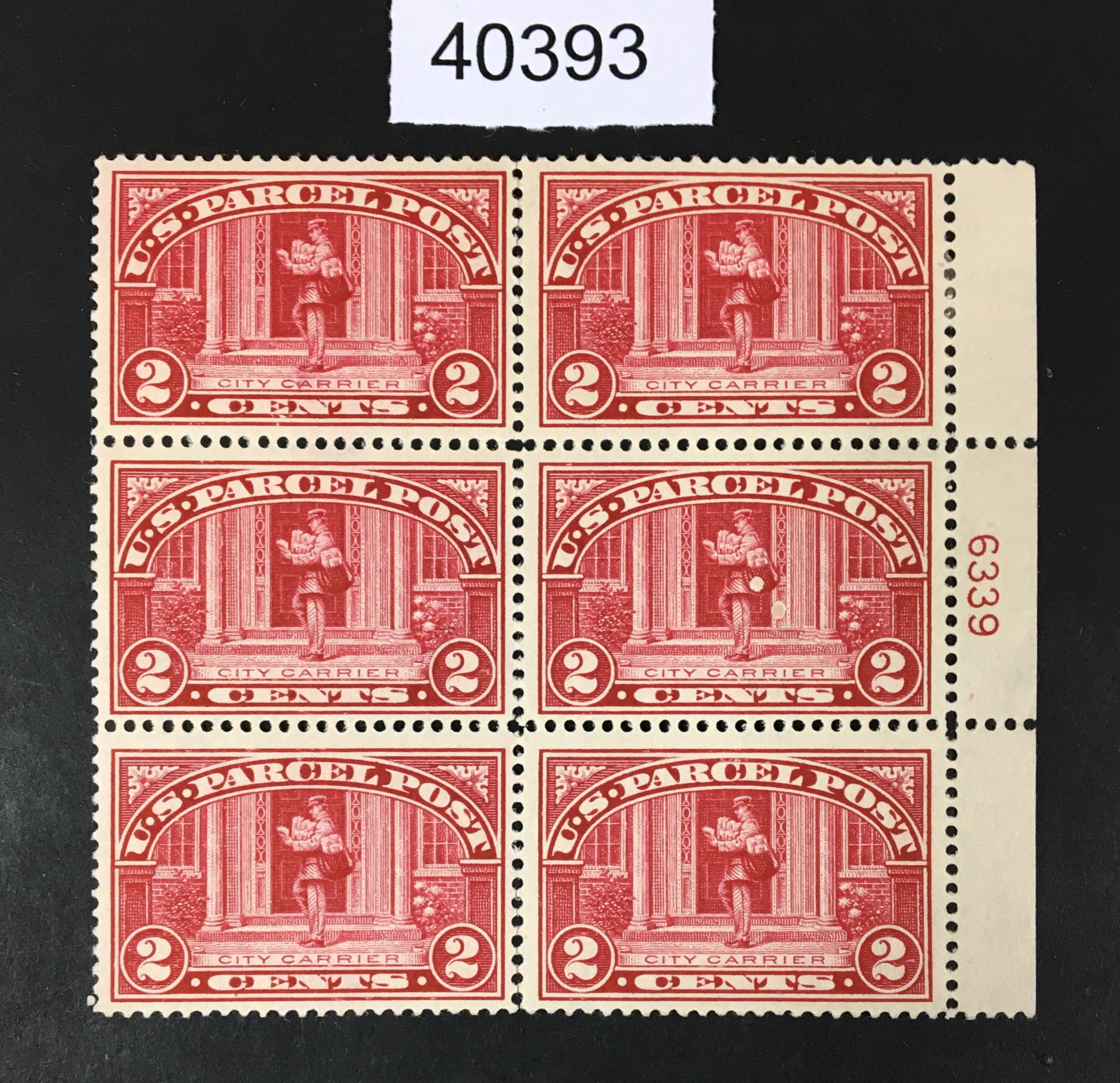 US Stamps # Q2 Mint OG 1h/5nh Plate Block $120 LOT #40393 | United ...