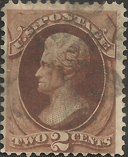 # 157 Brown Used Ribbed Paper Andrew Jackson SCV-55.00 | United States ...