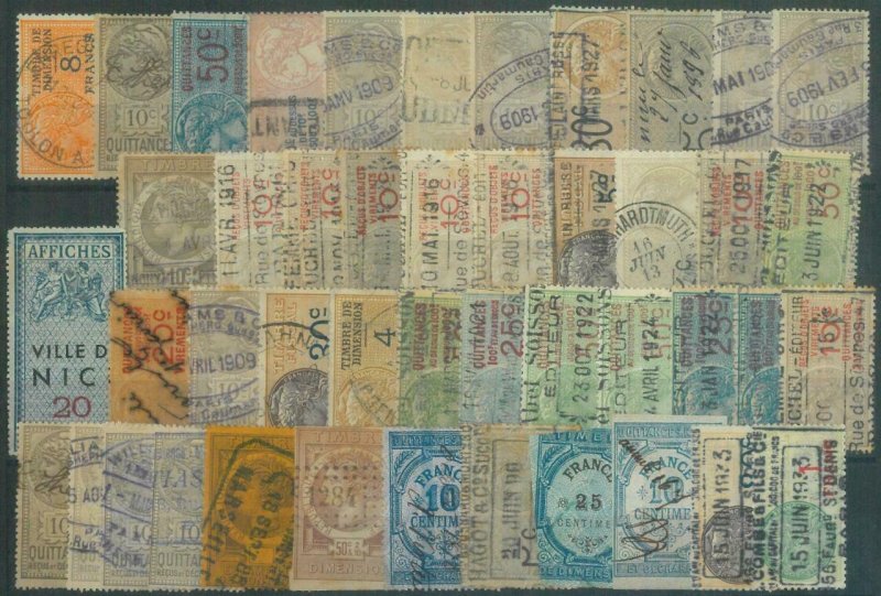 88159 - France - Stamps - Nice LOT Revenuefiscal Stamps - Used / Mint ...