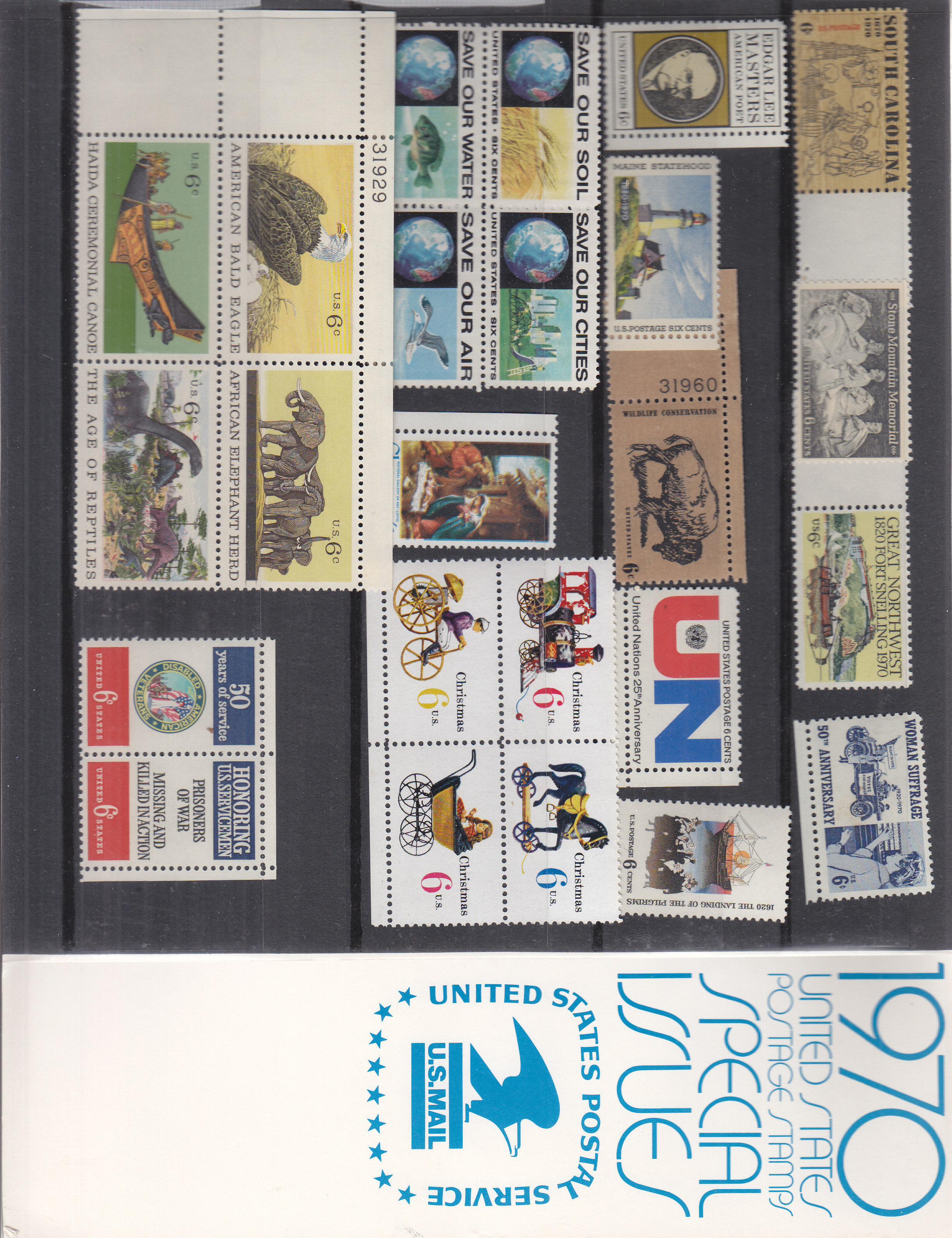 US: 1970 Post Office Year Set, MNH (S18707) | United States, Stamp ...
