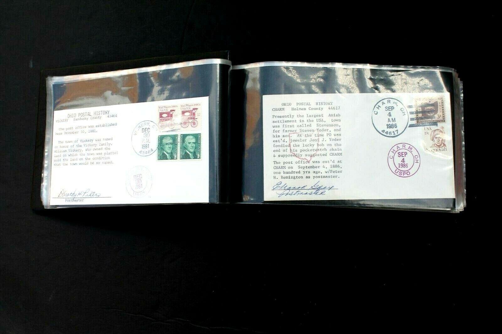 US Stamp Collection 100 Postmaster Signed "4 Bar" Hand Canceled Covers ...